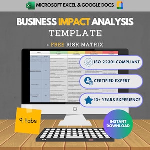 Business Impact Analysis Template ISO 22301 Compliant RTO and RPO ...