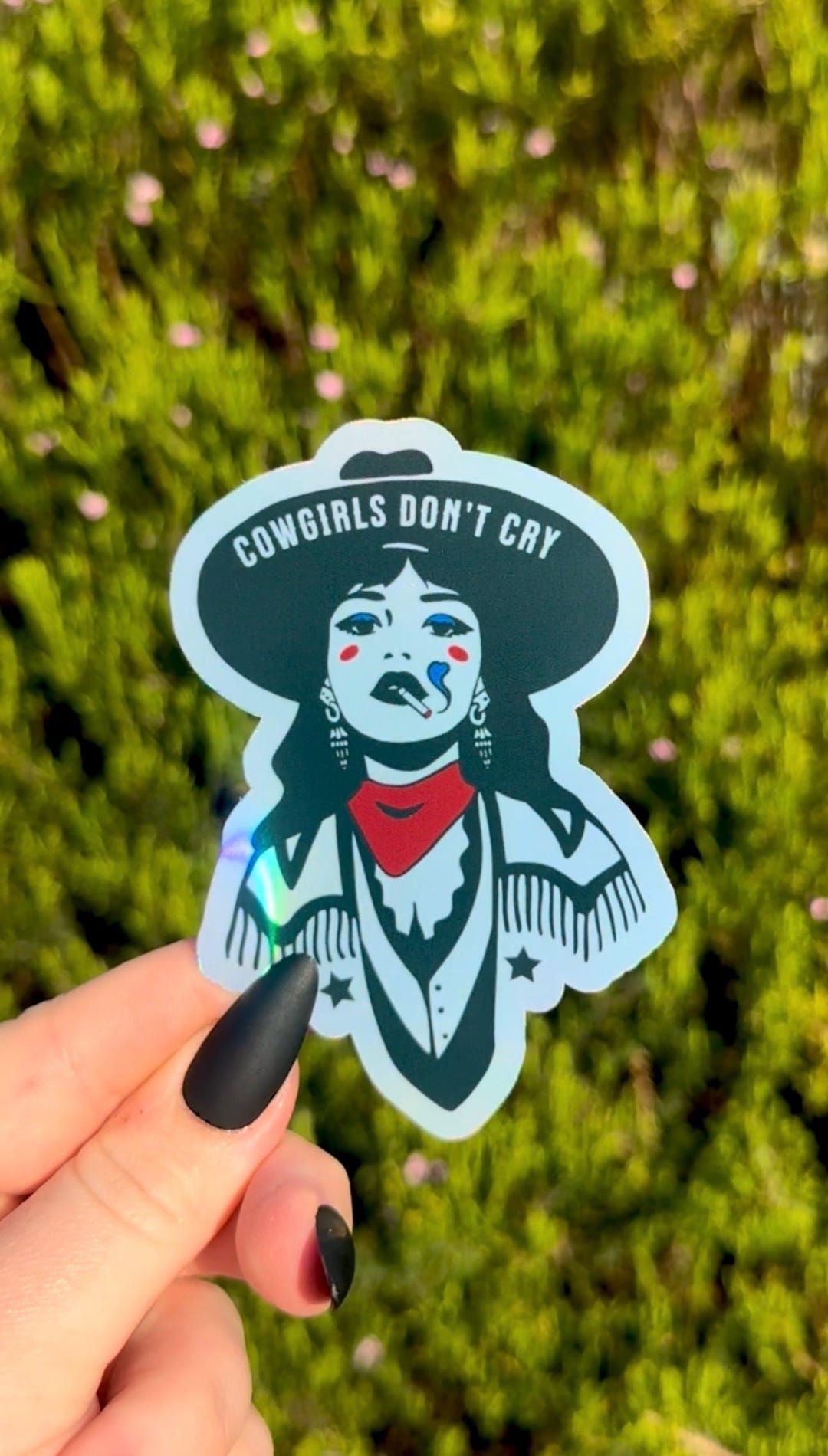 COWGIRLS DON’T CRY | Cowboy Western Holographic Sticker - Etsy