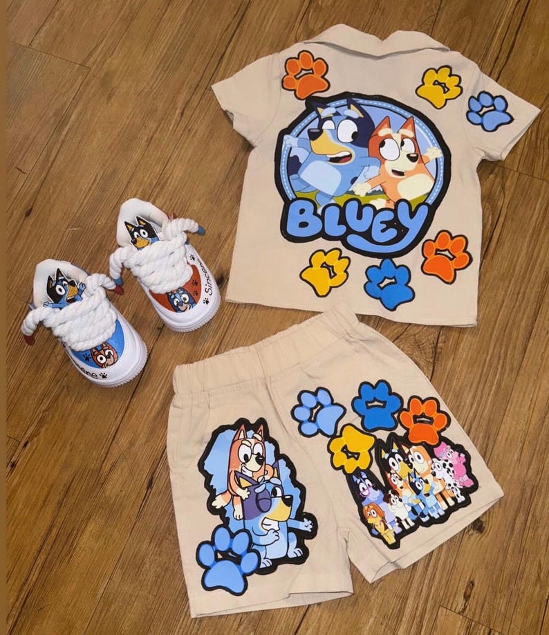 Bluey Custom Outfit and Shoes Air Force 1 Bluey Kids (teen/adult ...