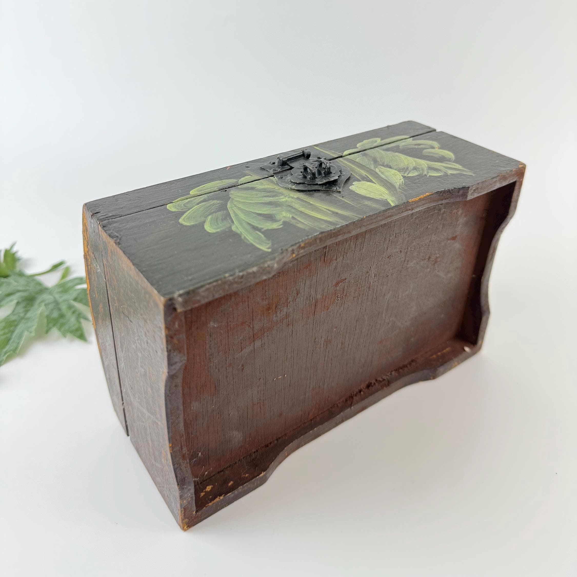 Floral Hand Painted Wooden Box Small Unique Storage Box for Jewelry ...