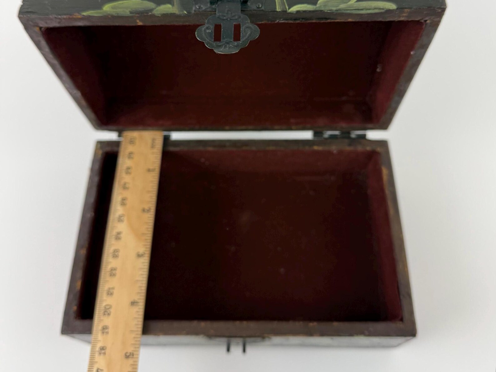 Floral Hand Painted Wooden Box Small Unique Storage Box for Jewelry ...