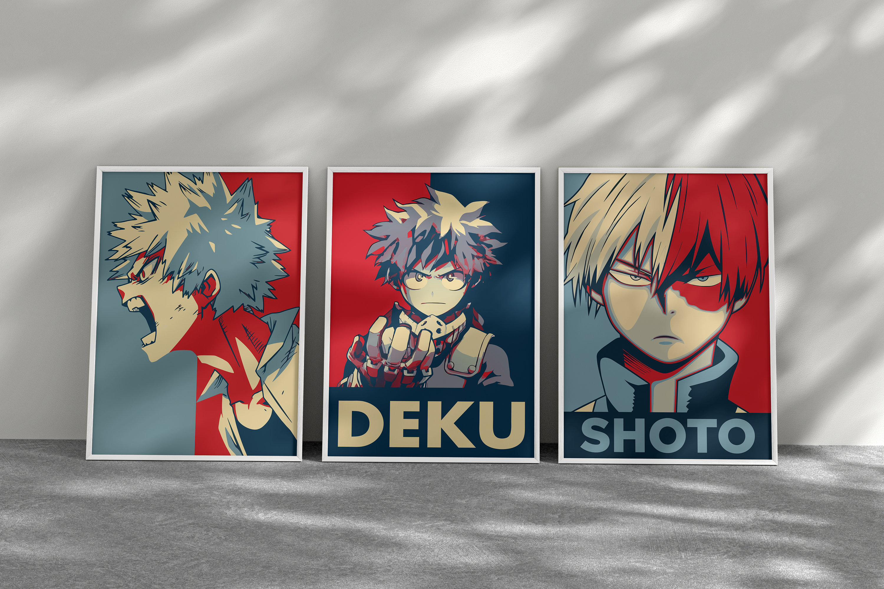 My Hero Academia Poster Set of 9, Printable Anime Poster, Anime Gift ...