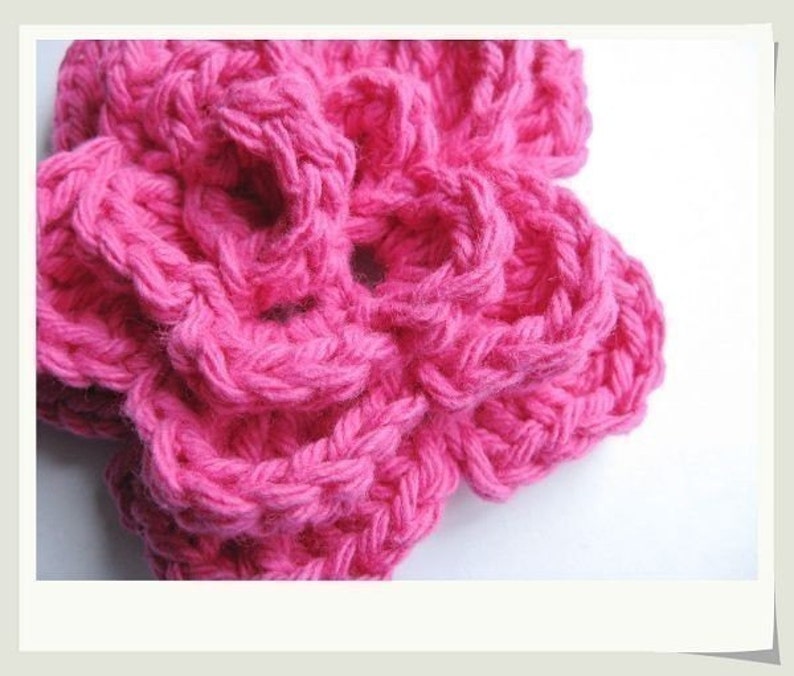 Pattern in PDF Crocheted Large 4-layer Rose Flower Applique - Etsy