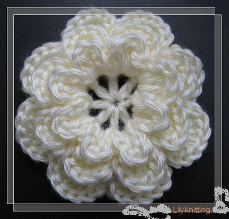 PATTERN in PDF Crocheted Large Layer Flower Applique - Etsy