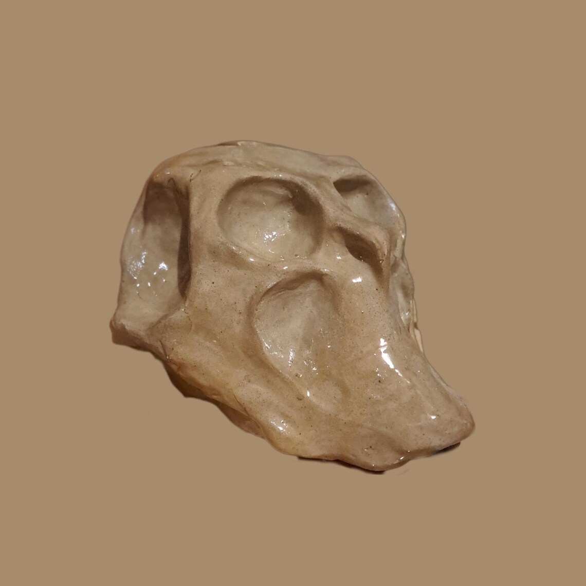 Handmade Glazed Gothic Skull Sculpture – Unique Home Decor - Etsy