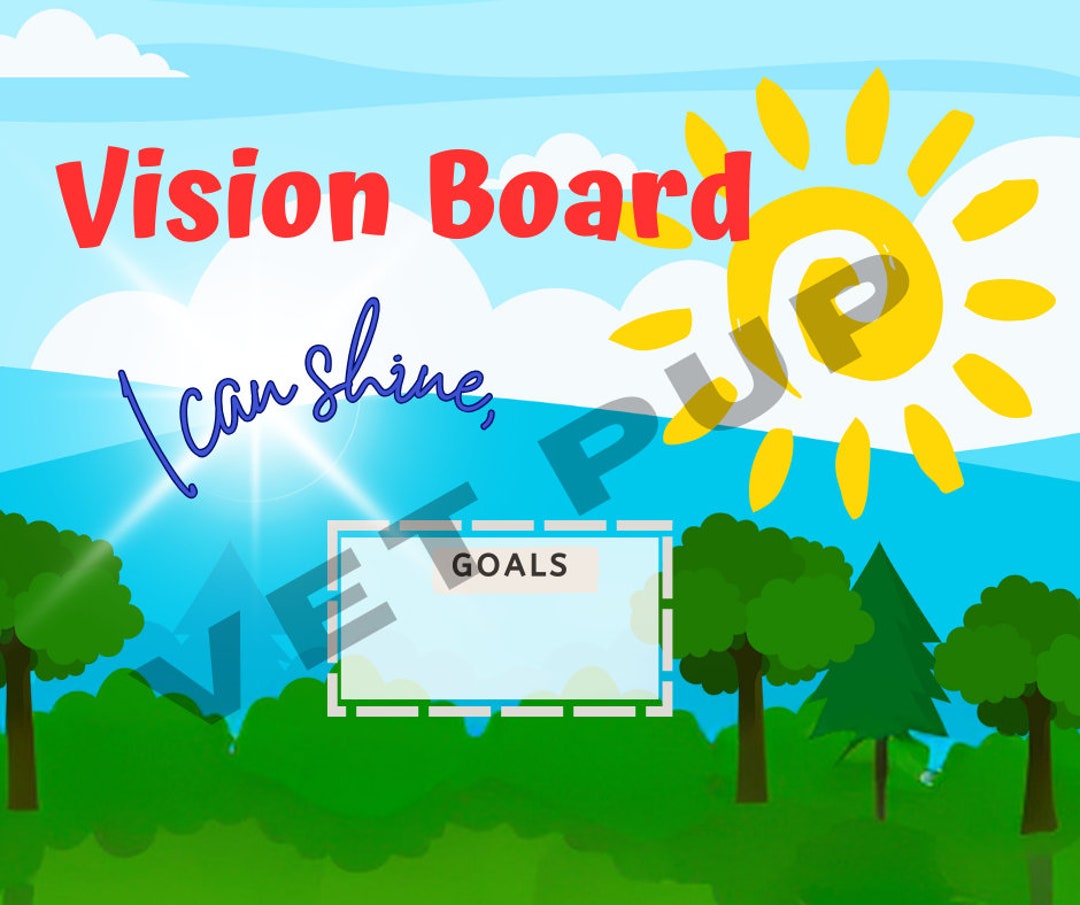 Vision Board Kids Vetcamp! Shine Theme - Etsy