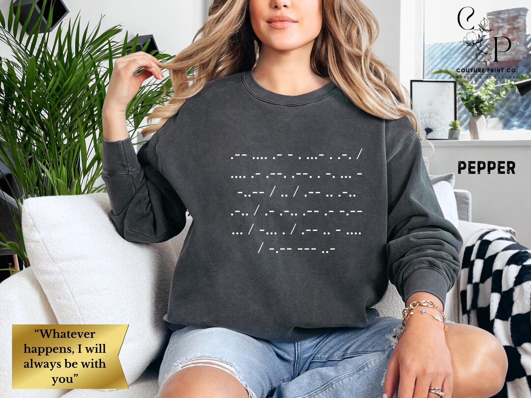 Personalized Morse Code Message Comfort Colors Medium-heavyweight ...