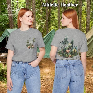 Forest Animals Front and Back Printed Nature Tshirt, Woodland Wildlife ...