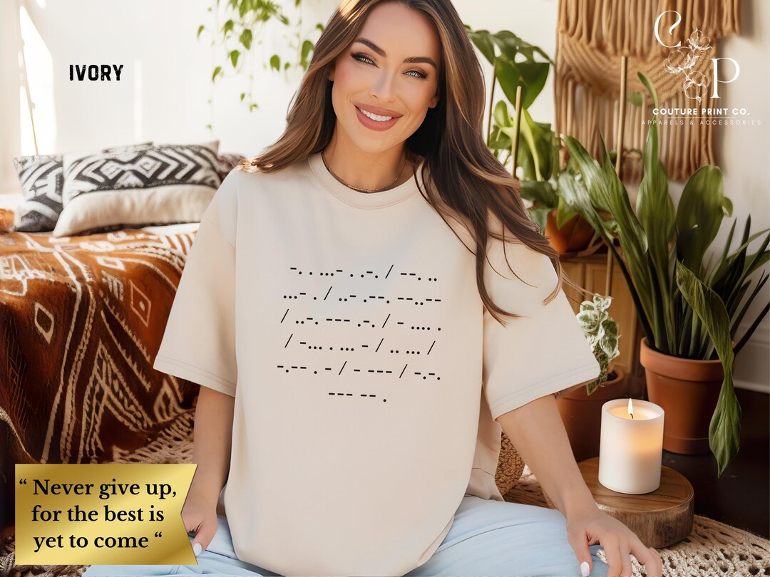 Personalized Morse Code Message Comfort Colors T-shirt, Custom ...