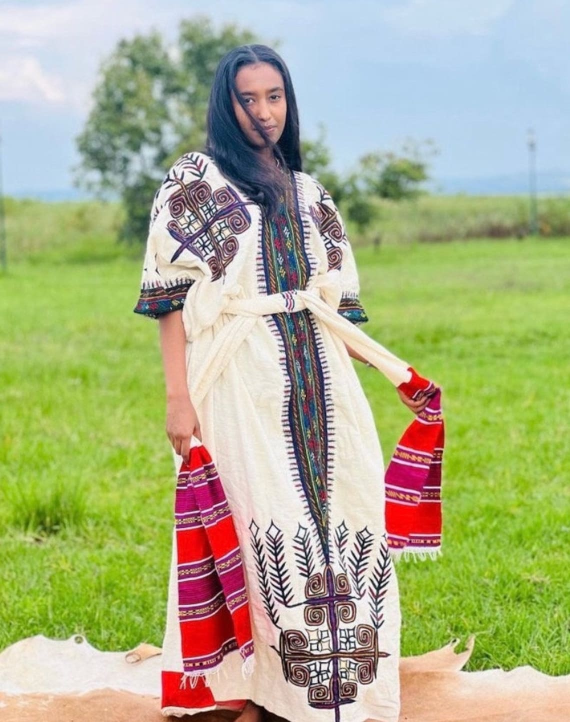 Ethiopian Gojam Dress Zege Tilf Dress Handwoven - Etsy