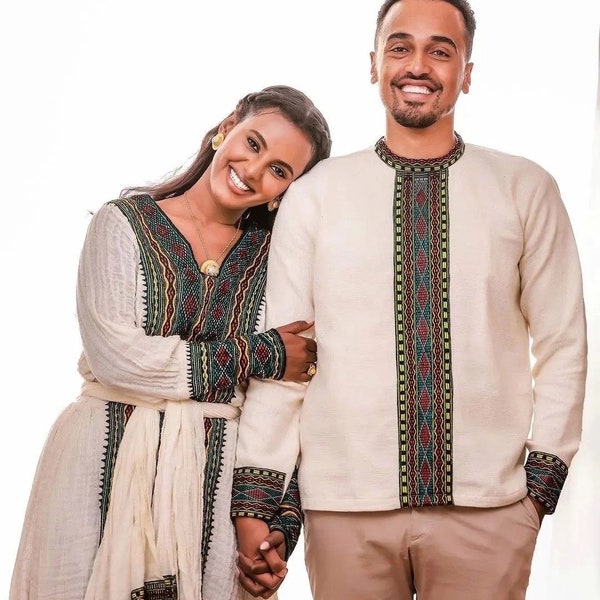 Habesha Eritrean Traditional Shirt - Etsy