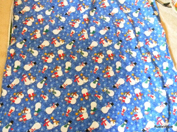 Items similar to Snowman Fabric, for Holiday Sewing, Quilting on Etsy