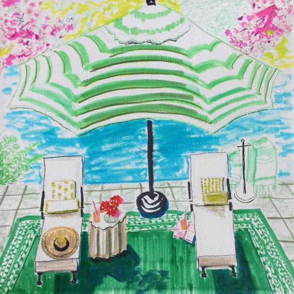 Swimming Pool Art - Etsy