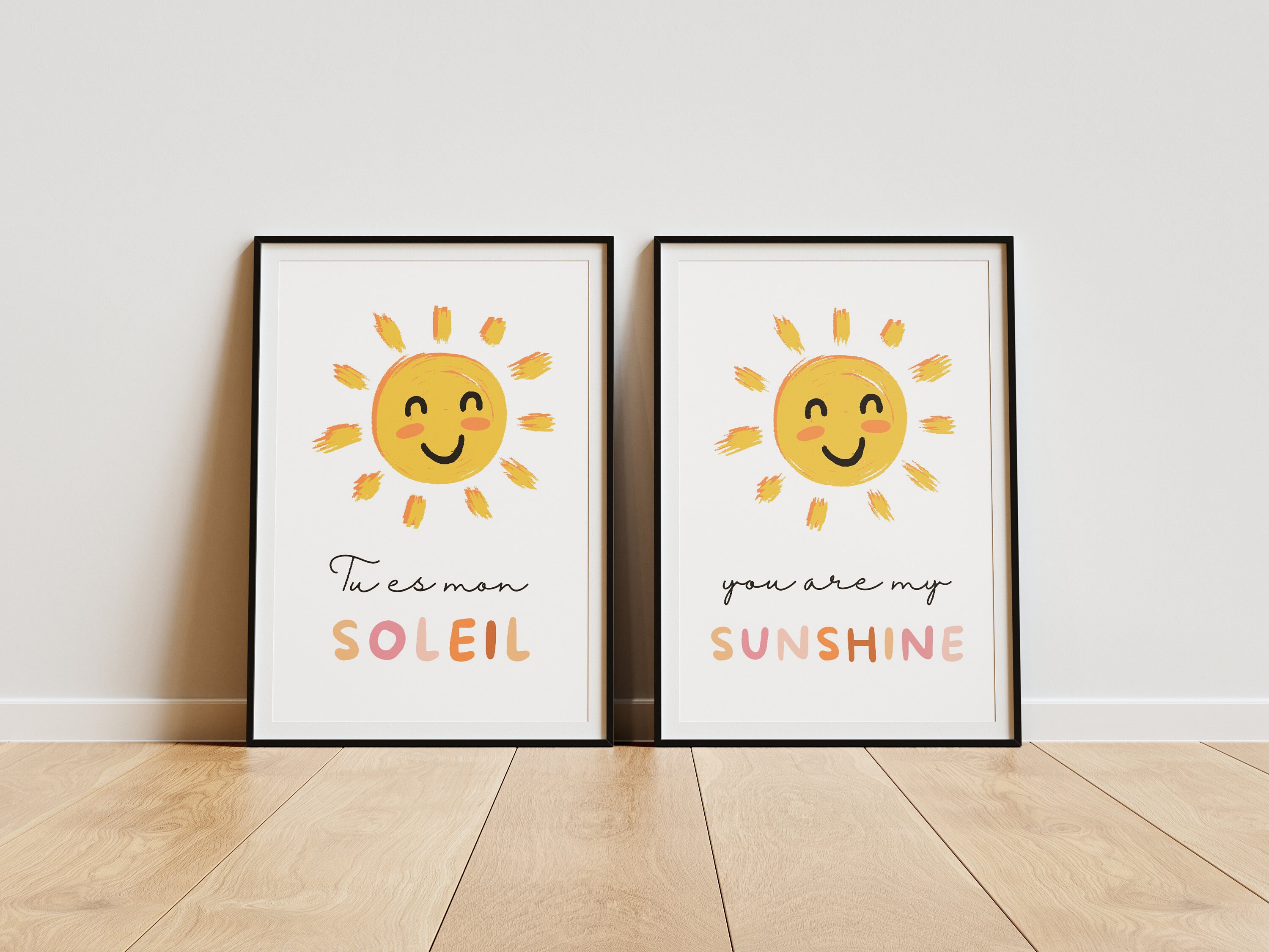Sunshine Poster French and English, You Are My Sunshine, Sun Playroom ...