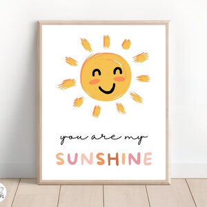 Sunshine Poster French and English, You Are My Sunshine, Sun Playroom ...