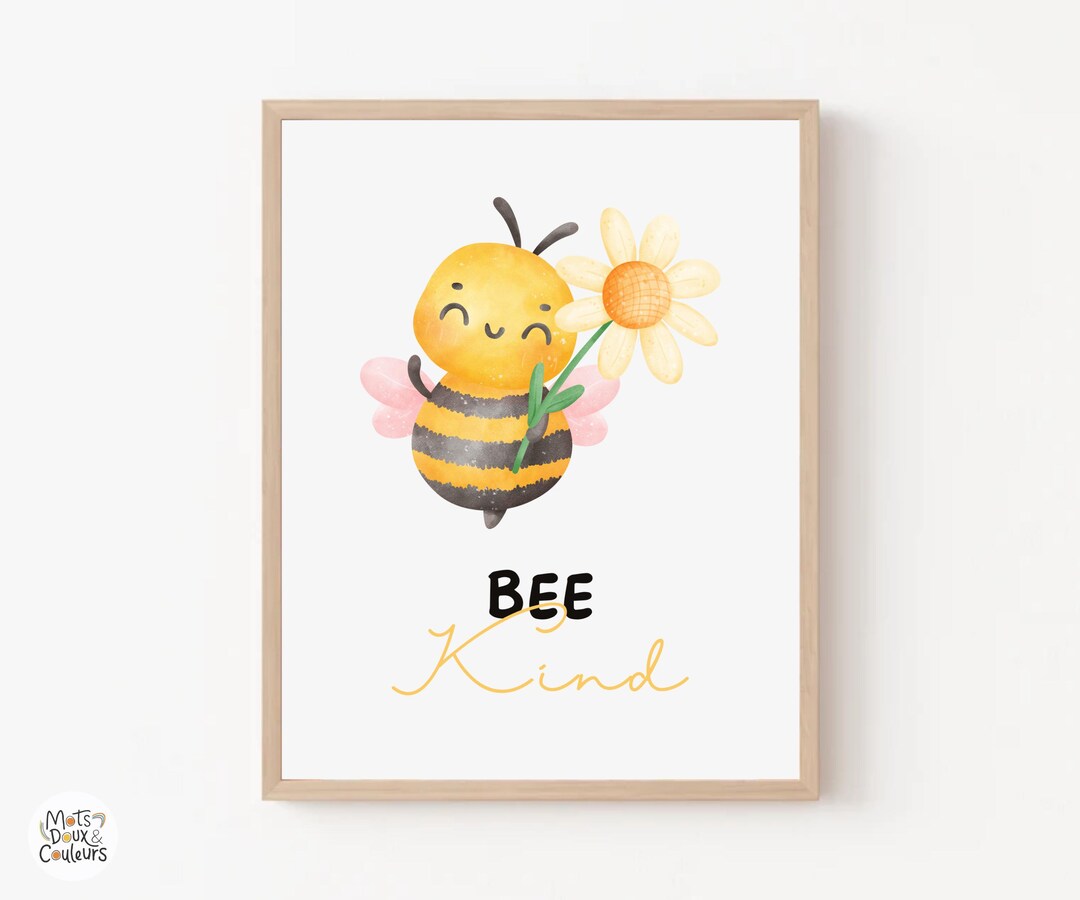 Bee Kind Poster Motivational Poster - Etsy