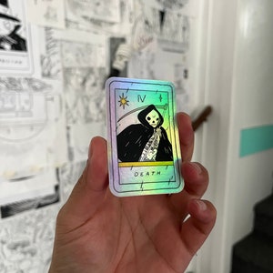 Death Tarot Card Holographic Sticker - Etsy
