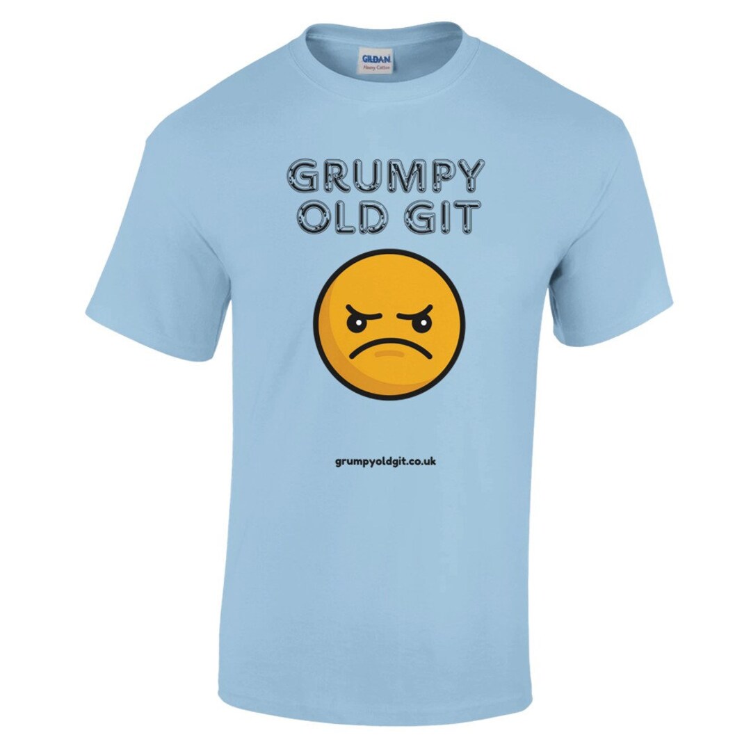 Emoji, Grumpy Old Git Heavyweight Unisex Crewneck T-shirt Gildan® 5000 ...