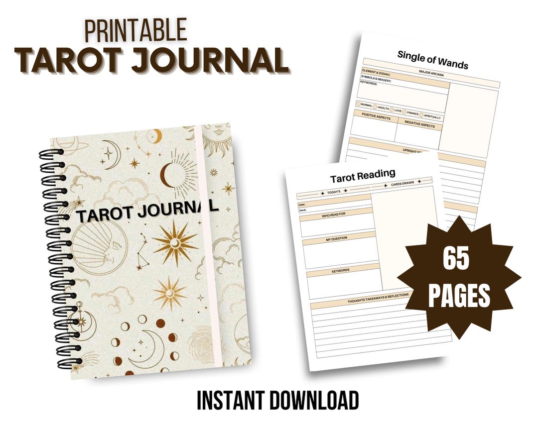 Tarot Journal Printable | Daily Tarot Journal | Tarot Workbook | Cheat ...
