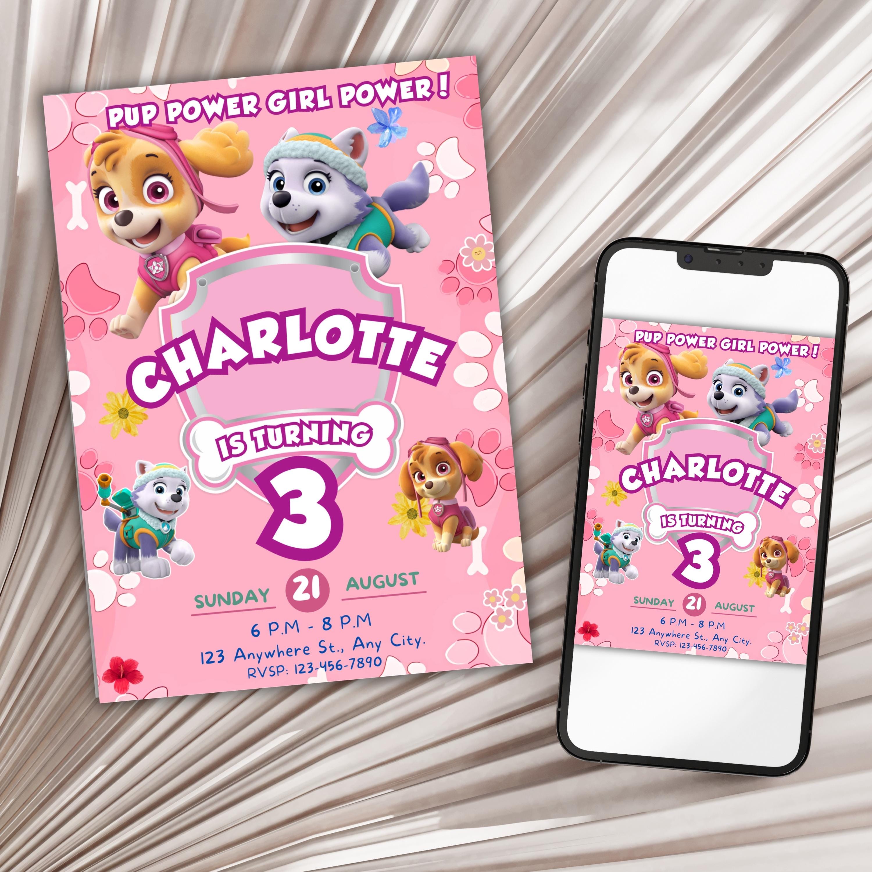 Editable Paw-ty Patrol Invitation, Puppy Patrol and Pup Crew Birthday ...