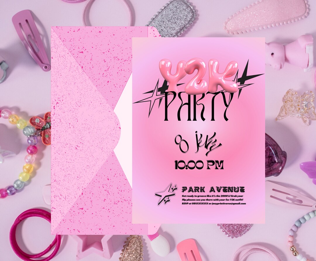 Y2K Inspired Invitations, 2000s Party, Y2K Birthday Invitation ...