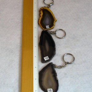 Sliced Agate Keychain, Natural Agate, Rock Keychain, Agate Slice ...