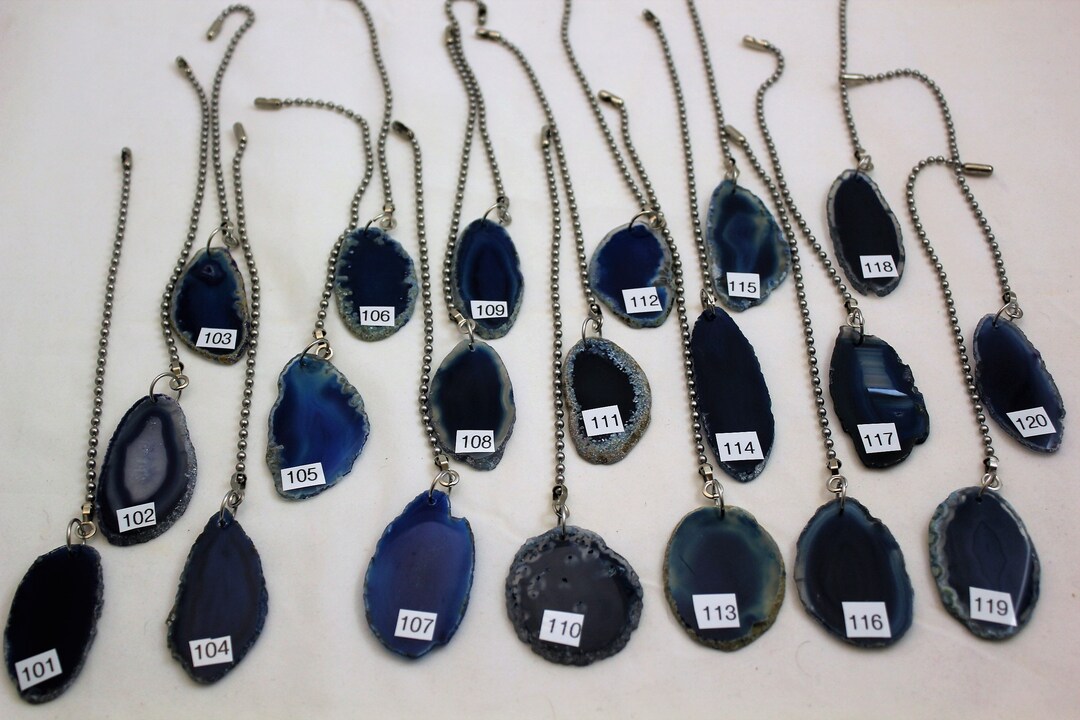 Blue Agate Fan Pull, Stone Light Pull, Ceiling Fan Pull, Agate, Light ...