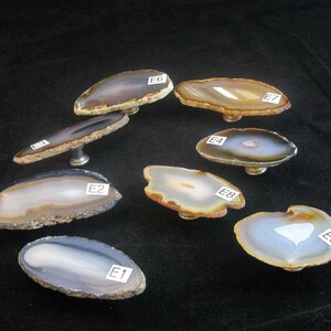 Sliced Agate Drawer Pulls/knobs, Agate Knobs, Dresser Knobs, Natural Color Agate Knobs, Knobs E ...