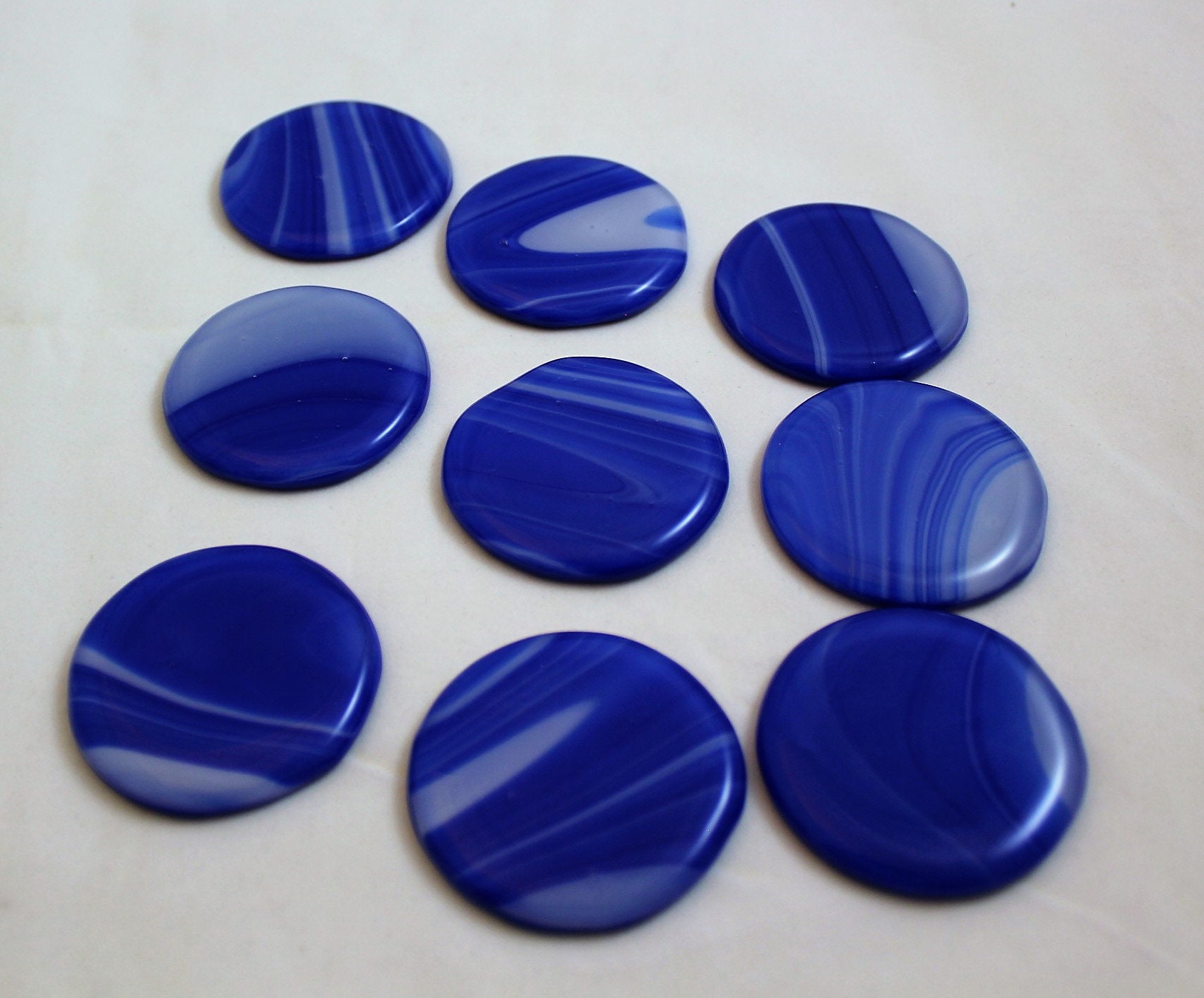 Blue Glass Knob Fused Glass Drawer Pulls Dresser Pulls Blue | Etsy