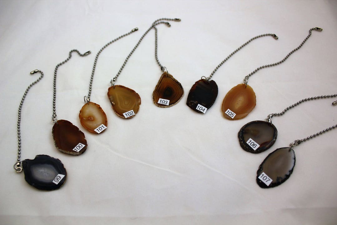 Natural Agate Fan Pull, Stone Light Pull, Ceiling Fan Pull, Agate ...
