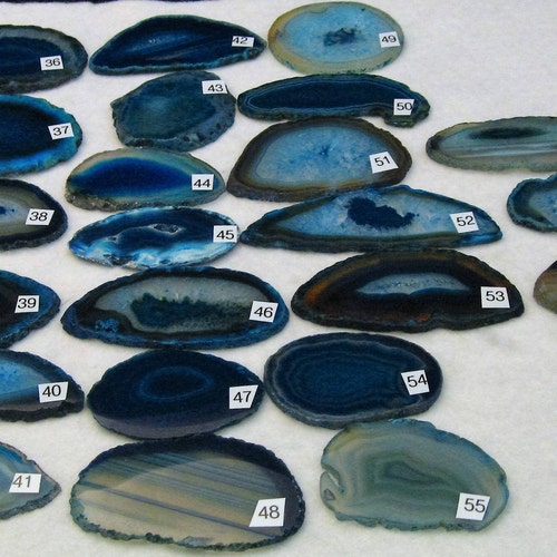 Blue Agate Drawer Pulls Sliced Agate Agate Pulls Dresser - Etsy