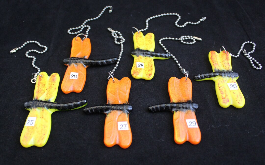 Fused Glass Fan Pull, Dragonfly Fan Pull, Bug Fan Pull, Shell Pull ...