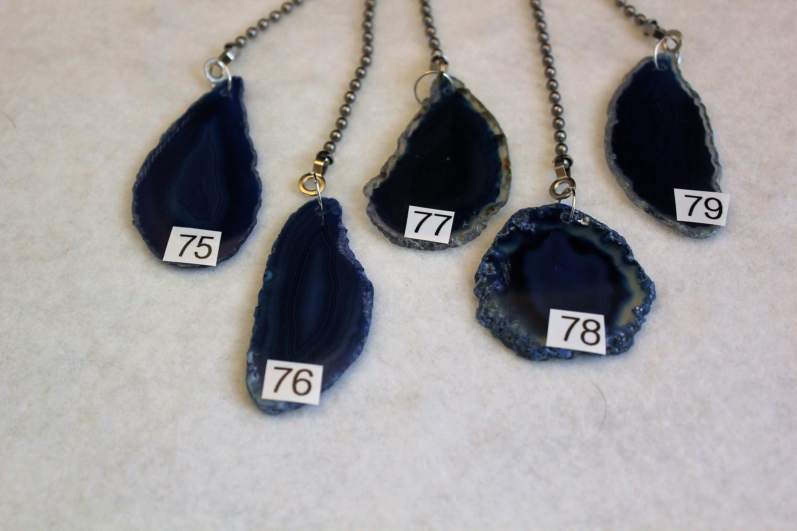 Blue Agate Fan Pull Stone Light Pull Ceiling Fan Pull | Etsy