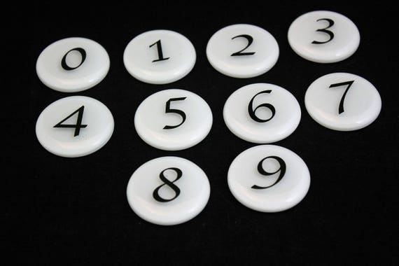 Round Knobs With Numbers 0-9 Knobs Drawer Knobs With | Etsy