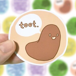 Fart Sticker Pack Five Flatulence Stickers Gross Silly | Etsy