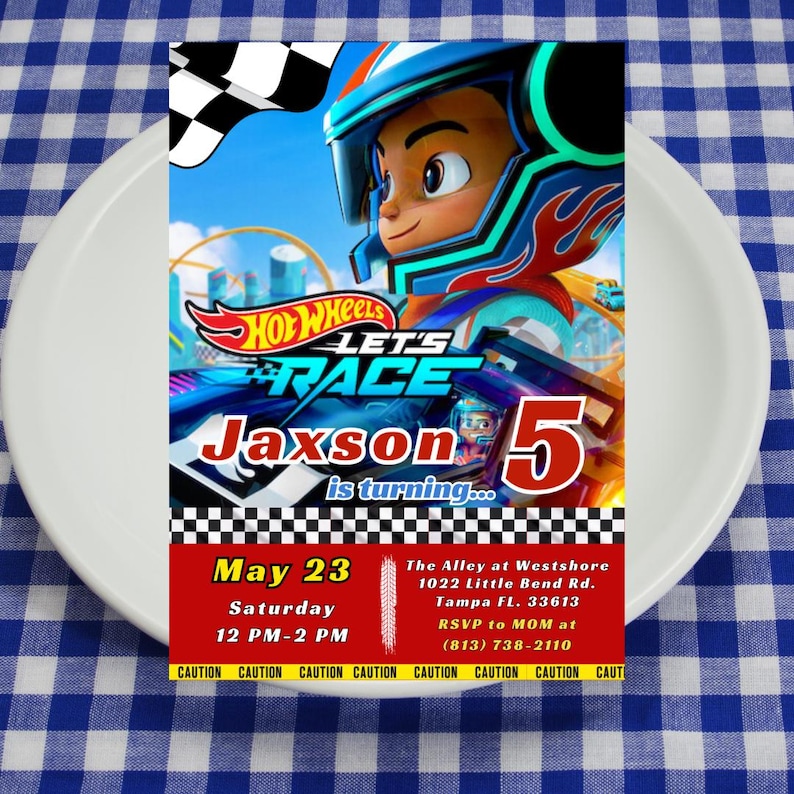 Editable Hot Wheels Digital Birthday Invitation - Etsy