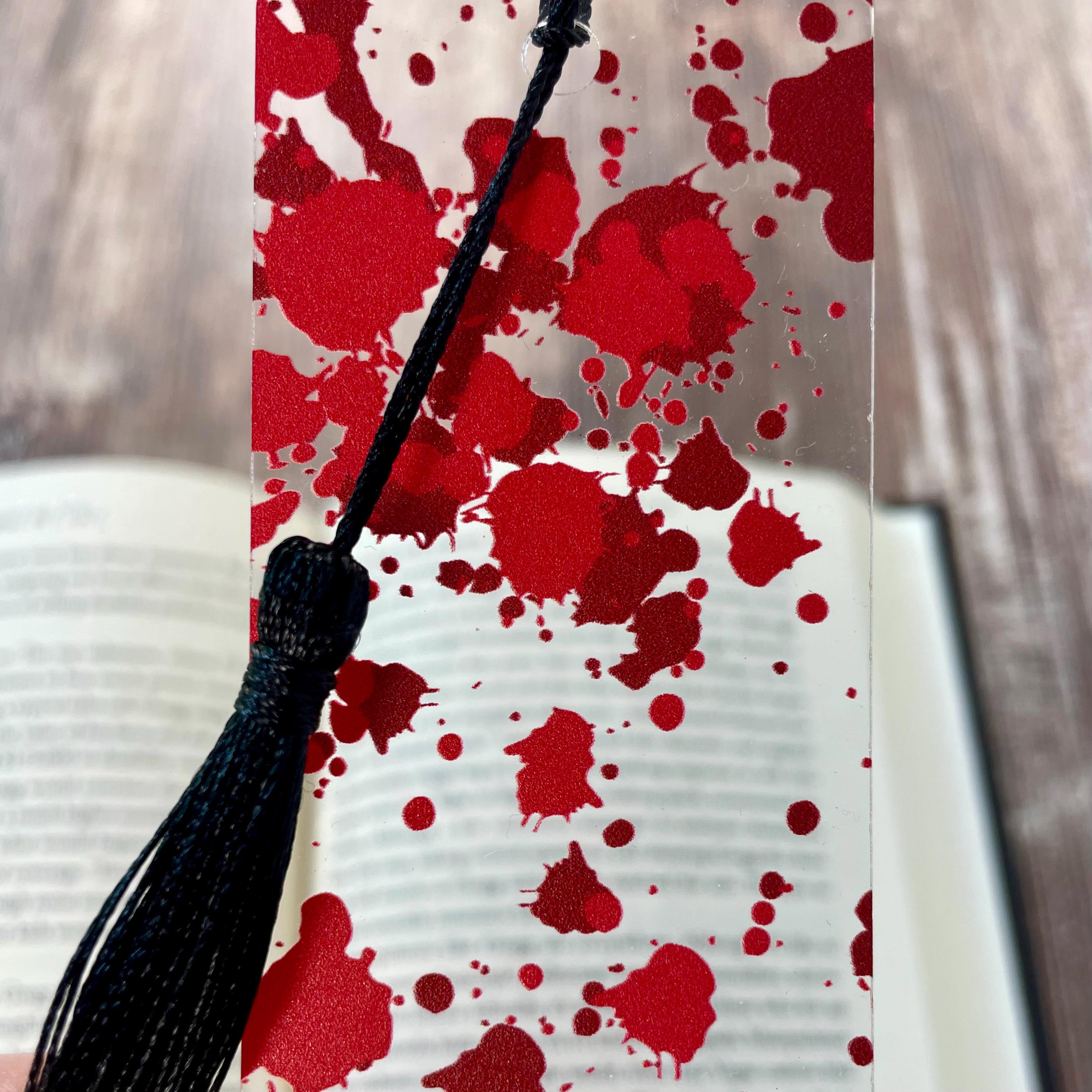 Blood Splatter Bookmark – True Crime Thriller Gift for Mystery Readers ...