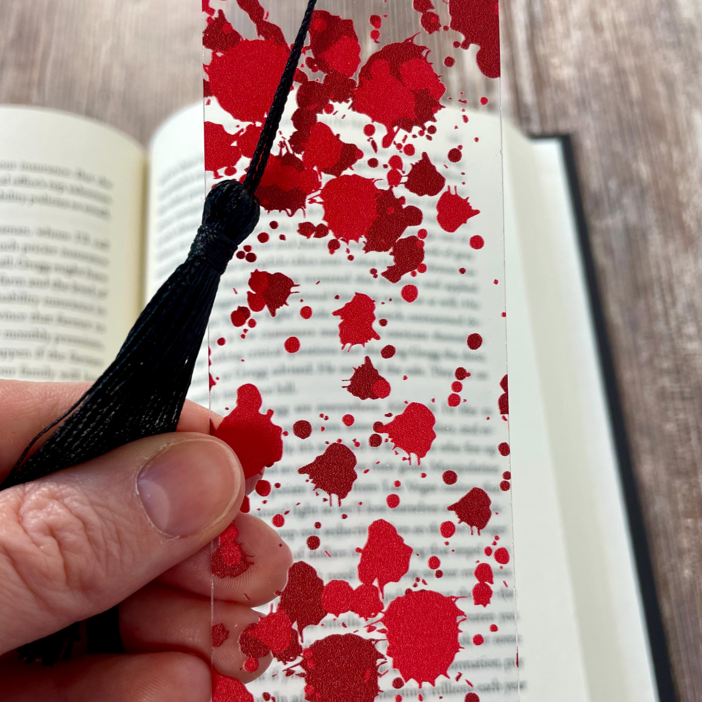 Blood Splatter Bookmark – True Crime Thriller Gift for Mystery Readers ...