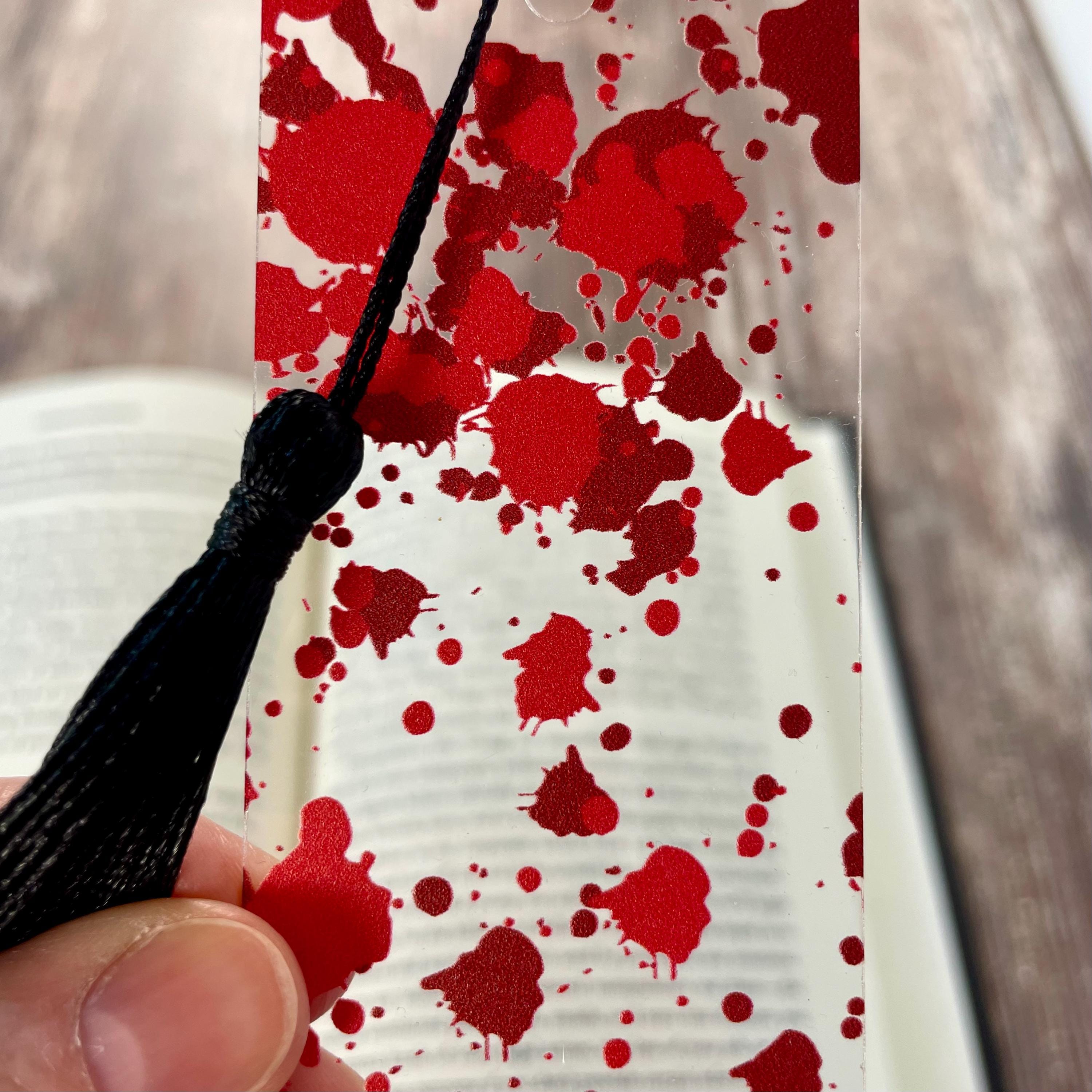 Blood Splatter Bookmark – True Crime Thriller Gift for Mystery Readers ...
