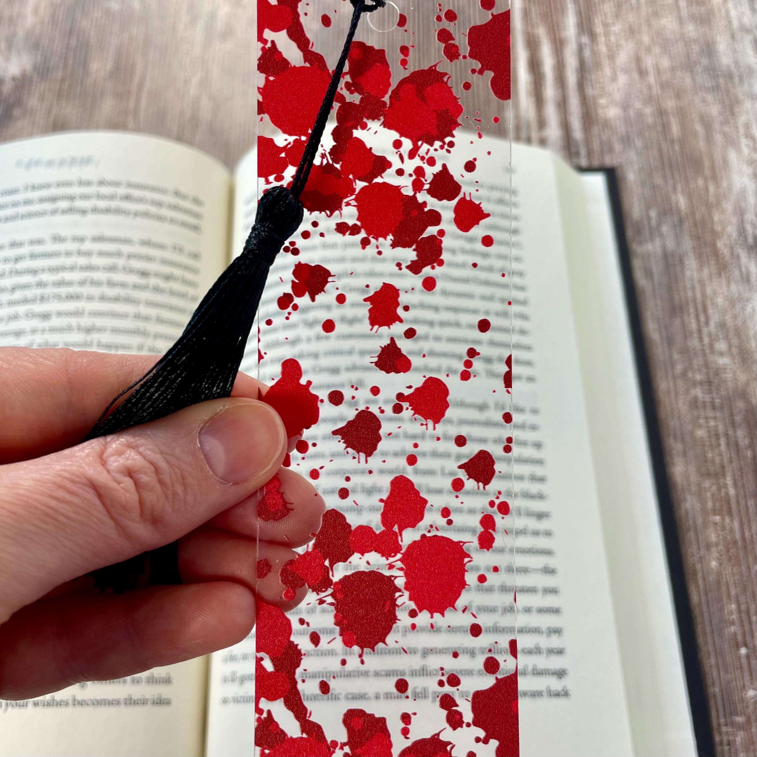Blood Splatter Bookmark – True Crime Thriller Gift for Mystery Readers ...