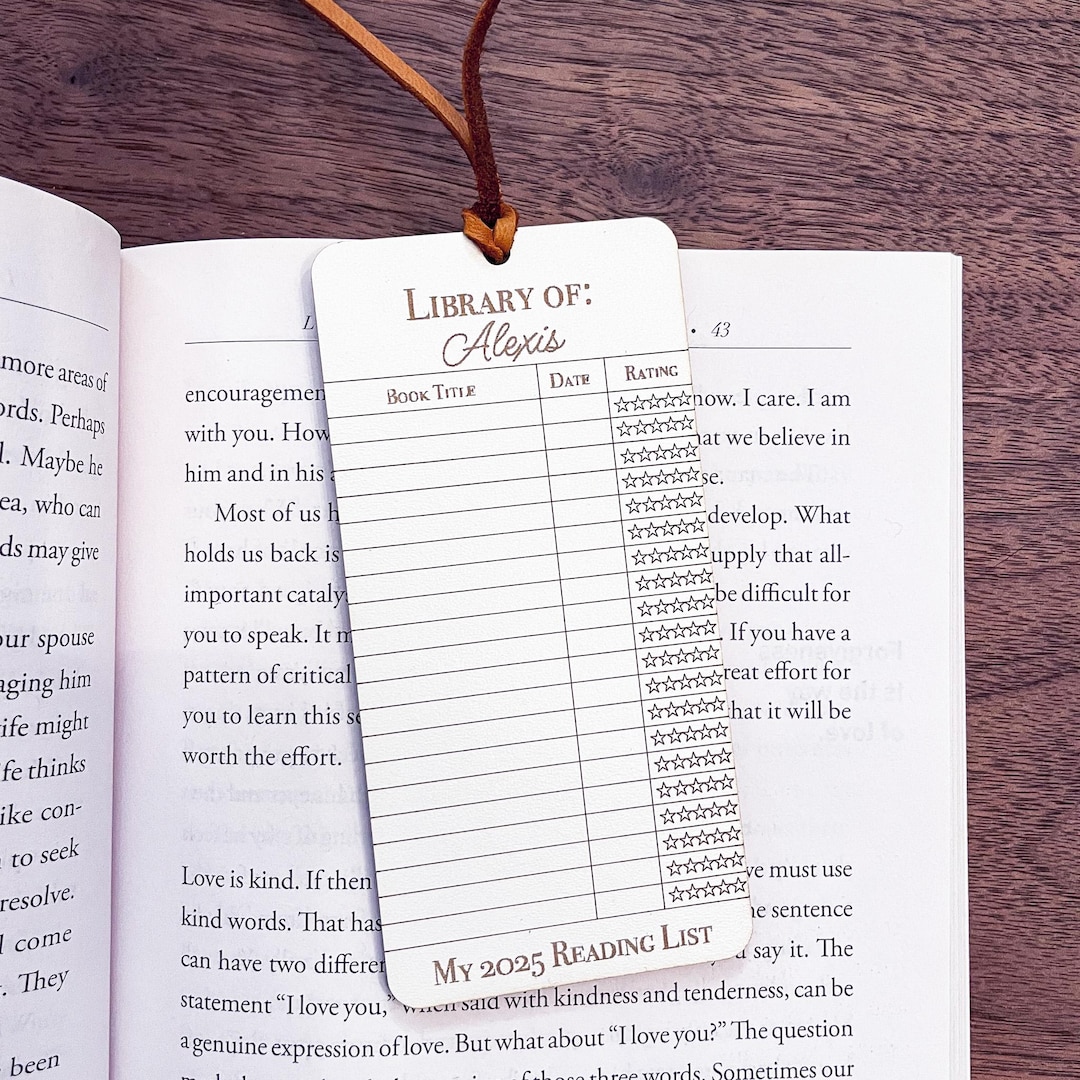 Custom Bookmark | 2025 Reading Log Tracker Bookmark | Book Tracker ...