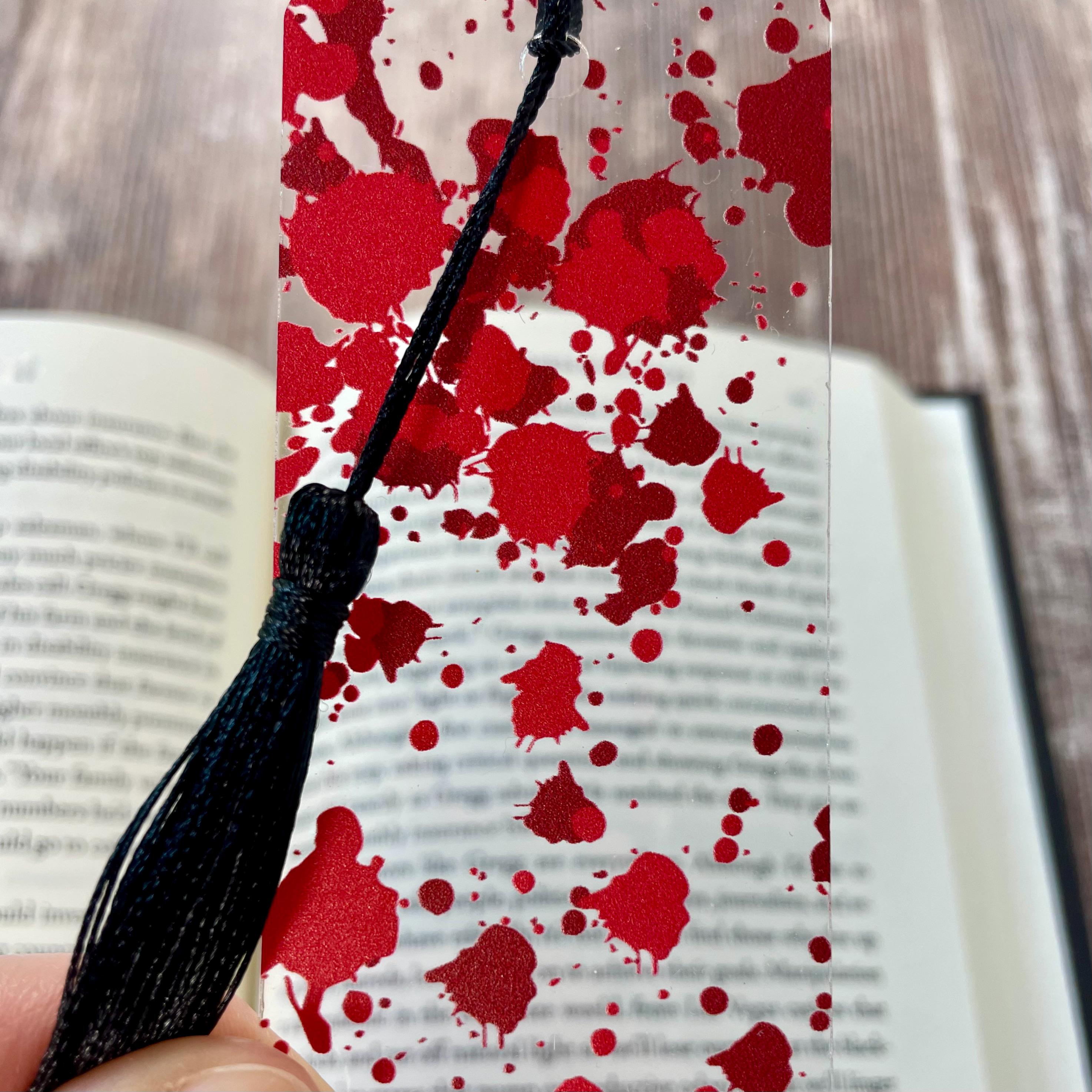 Blood Splatter Bookmark – True Crime Thriller Gift for Mystery Readers ...