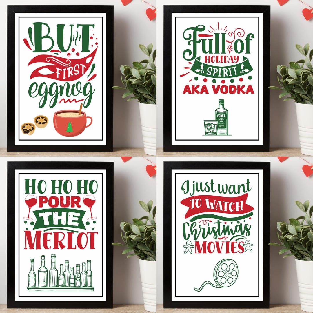 Christmas Quotes Funny Wall Art A4/A3 Framed/unframed - Etsy