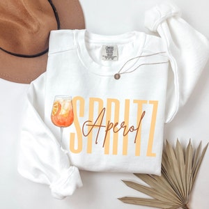 Aperol Spritz Sweatshirt Aperol Spritz Print Signature Cocktail Sweater ...