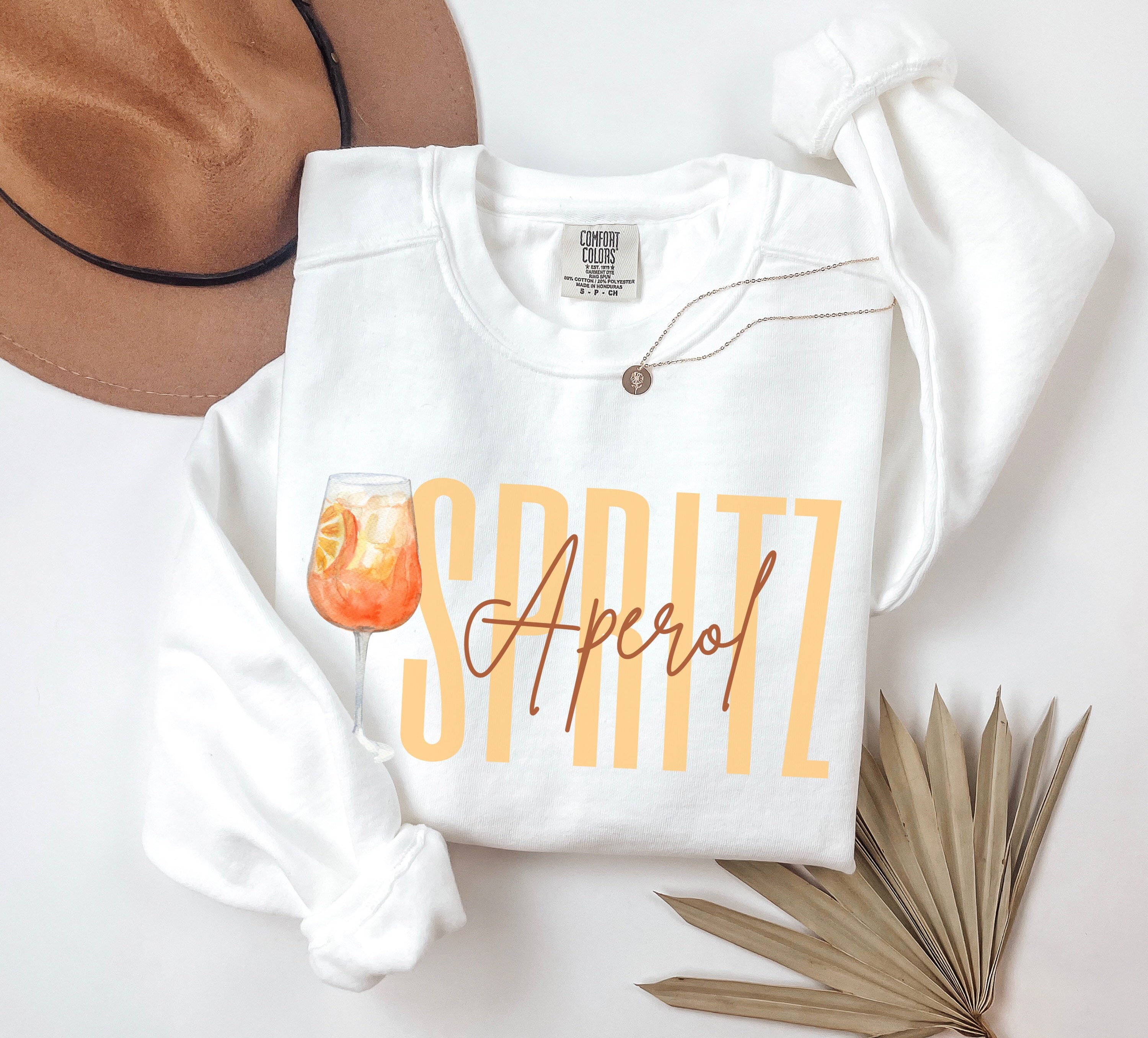 Aperol Spritz Sweatshirt Aperol Spritz Print Signature Cocktail Sweater ...