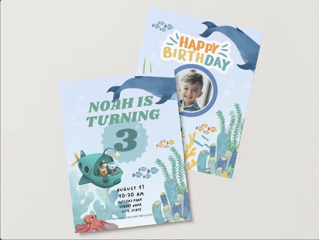 The Octonauts Birthday Invite, Poster, Gift Tags, Digital Download ...