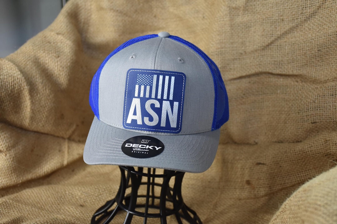 Modern Legacy Trucker Hat Royal Blue and Grey With American Civil Peace ...