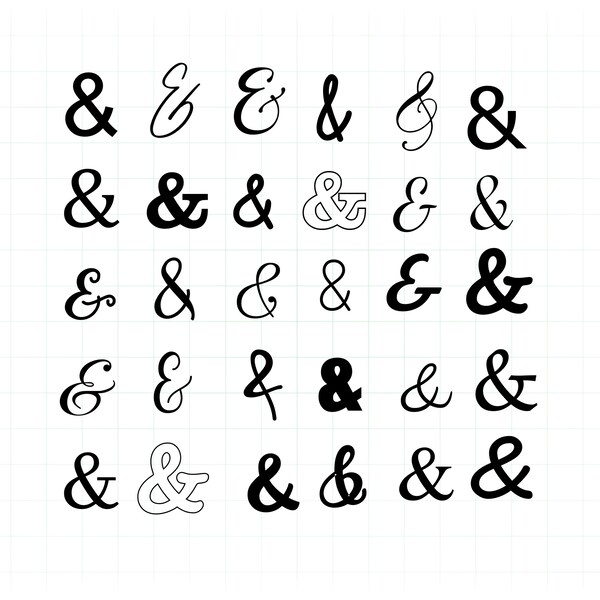 Ampersand Clipart - Etsy