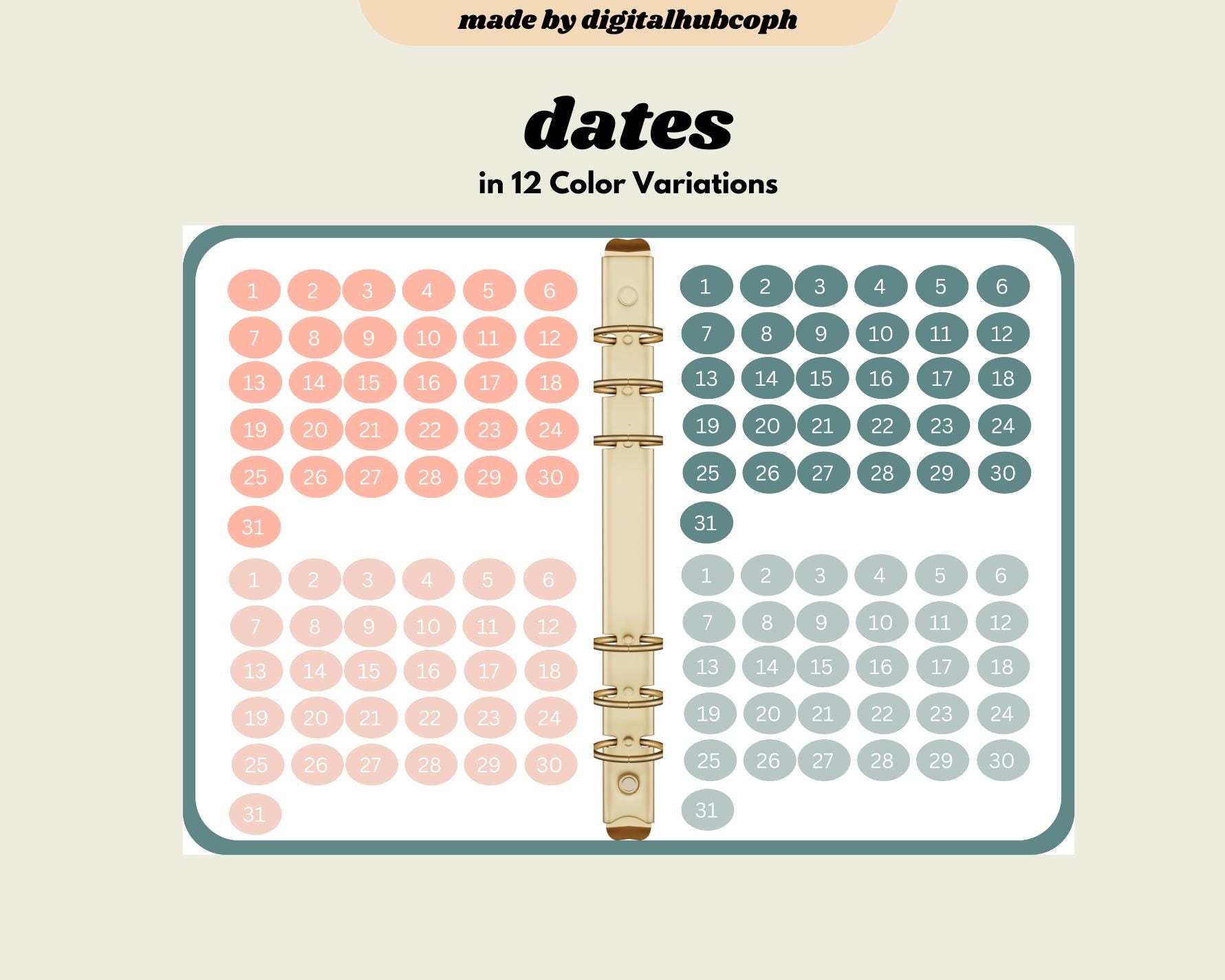 Digital Planner Stickers, PNG File of Digital Stickers, for Goodnotes ...