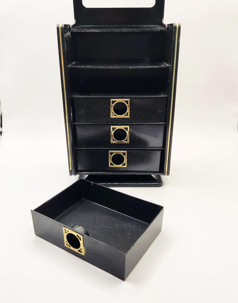 Small Jewelry Box Asian Motif Pedestal Chinese Styling Vintage 1960s ...